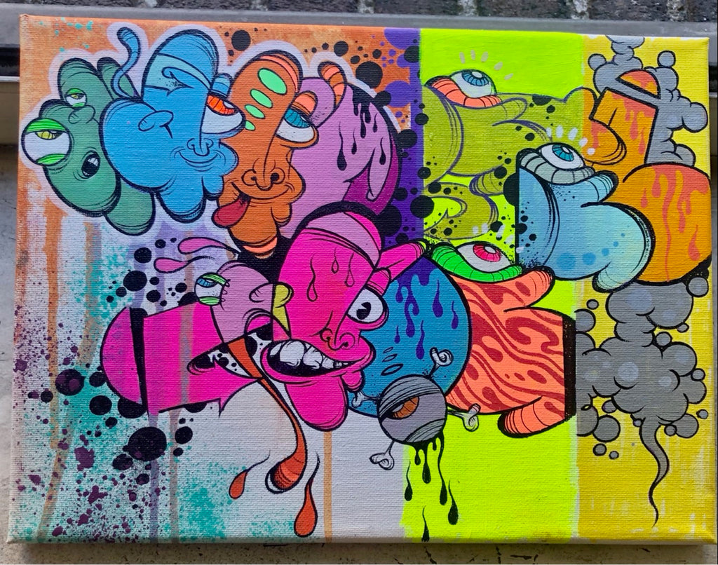 GHOST ORIGINAL CANVAS (9X12) PIECE & THROW SERIES # 5 – RIS SHOP